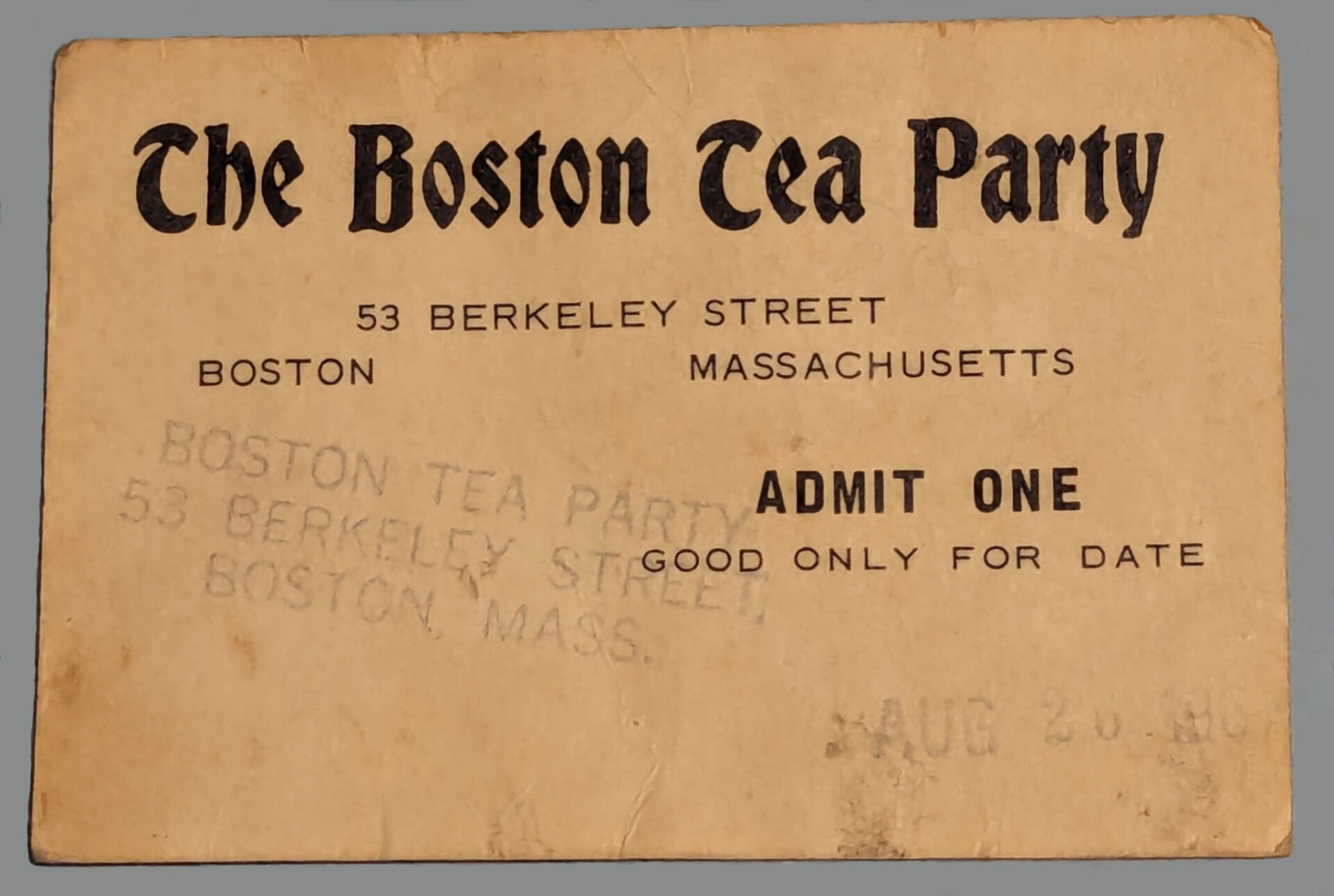 The Boston Tea Party | The Music Museum of New England