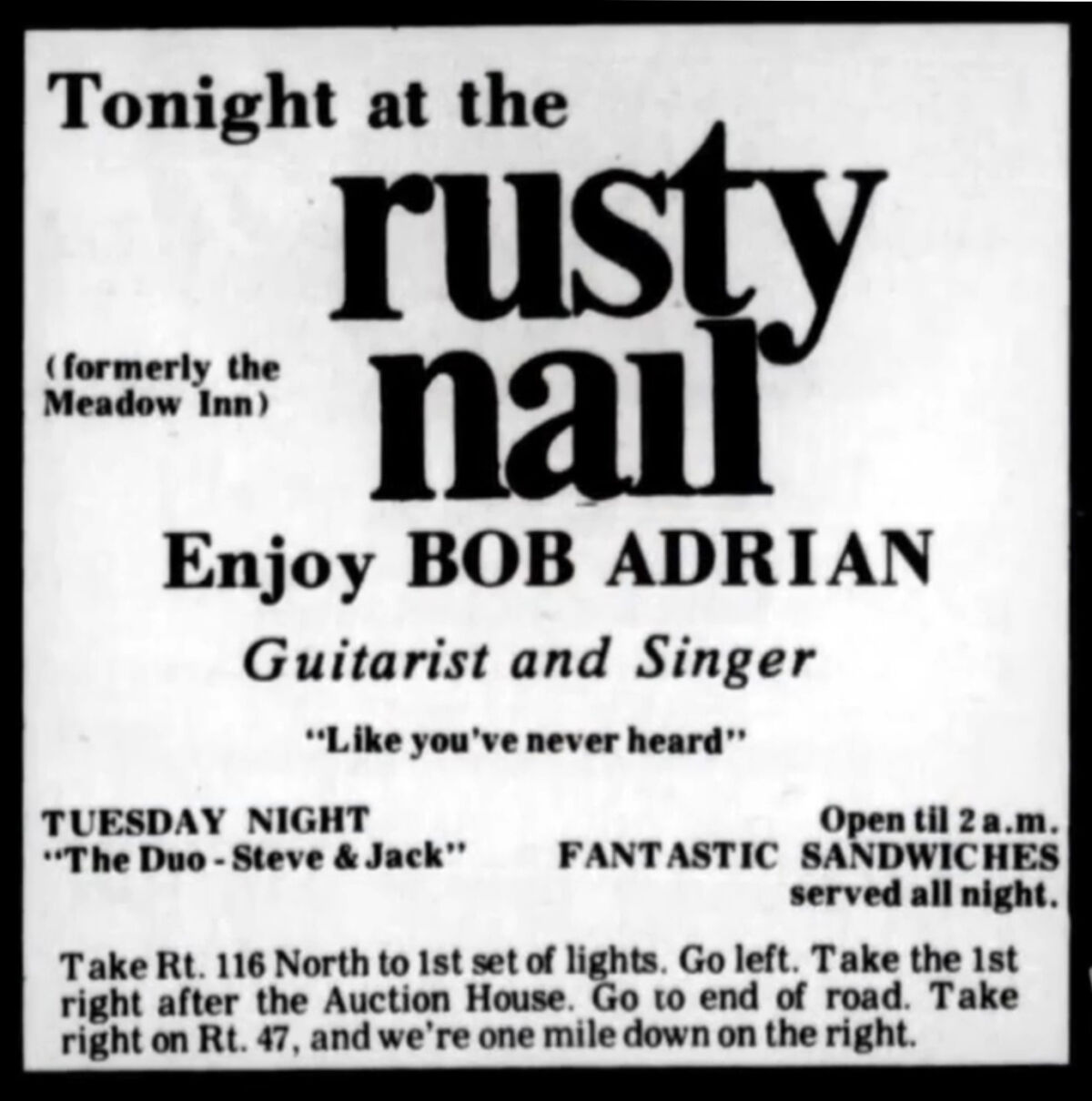 The Rusty Nail | The Music Museum of New England